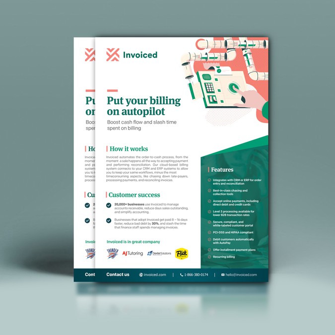 Design an eye-catching one-pager for Invoiced | Postcard, flyer or ...