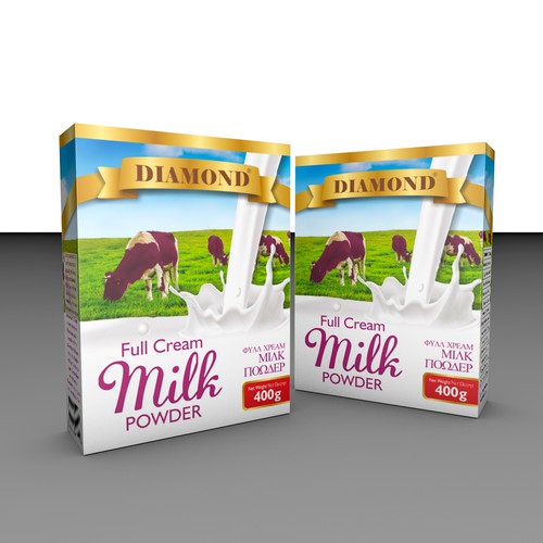 Design a colorful milk powder box packaging for one of Sri Lanka's ...