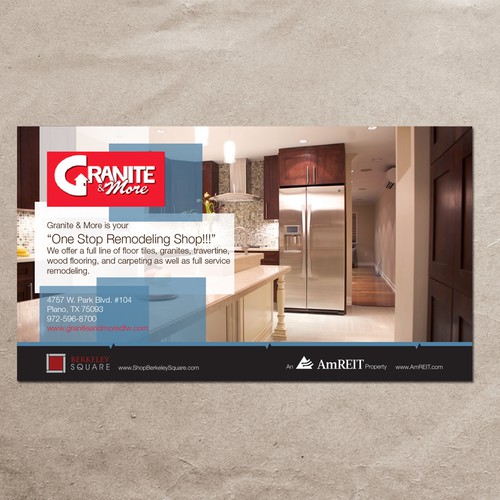 Create an ad for Granite and More | Postcard, flyer or print contest