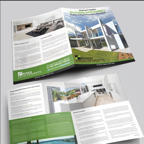 Building Company Needs to be SEEN for their specialty | Brochure contest