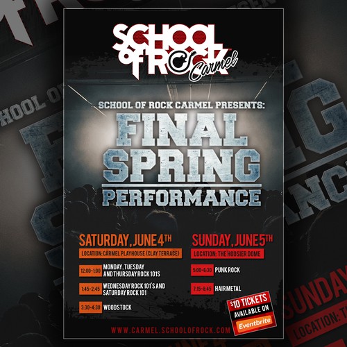 School of Rock Spring Concert Poster | Poster contest