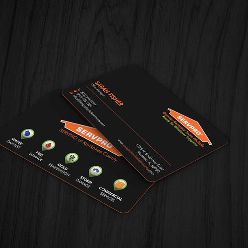 Servpro Disaster Recovery Team Nichols | Business card contest
