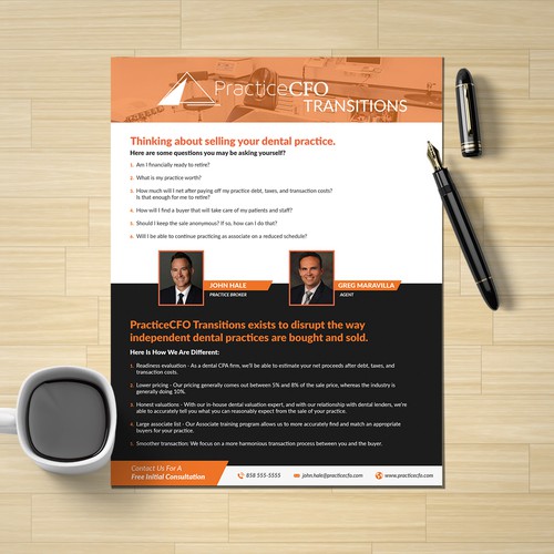 Designs | PracticeCFO Transitions Flyer | Postcard, flyer or print contest