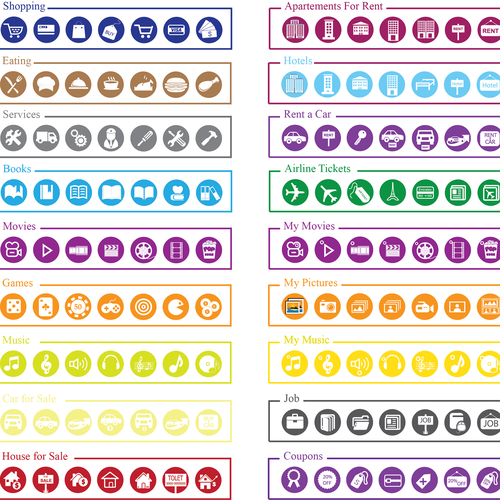 Design icons for an innovative social platform | Illustration or ...