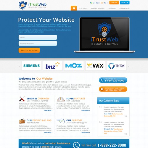 Creative website design for web security service company! | Web page ...