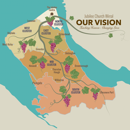 A growing grape vine map illustration | Illustration or graphics contest