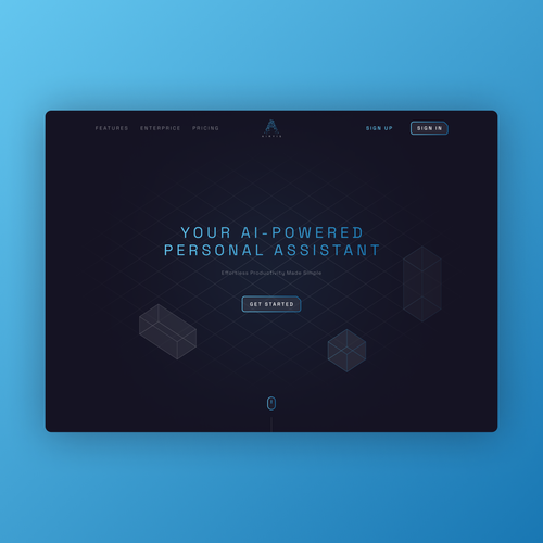 Designs | Homepage for new Ai powered personal assistant | Web page ...