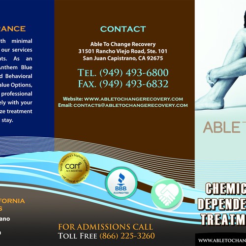 Tri-Fold Brochure for Substance Abuse Treatment Rehab | Print or ...
