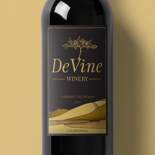 Design modern and abstract wine label for California famous wine ...