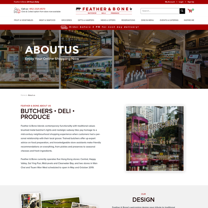 E COMMERCE STAND OUT GROCERY & DELI WEBSITE | Web page design contest
