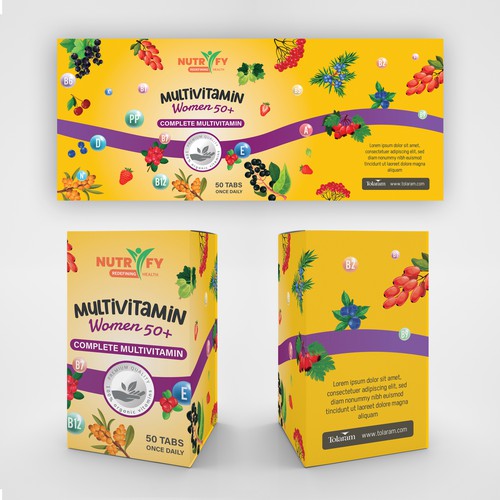 Designs | Design a premium packaging for Multivitamin for women 50 ...