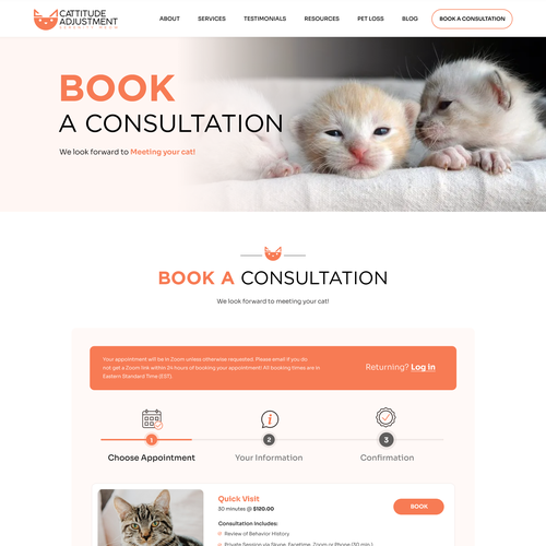 Designs | Create a website refresh for a cat behavior consultant! | Web ...