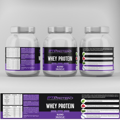 Simplistic, creative Protein Powder Product Label | Product label contest
