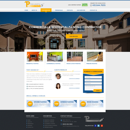 Design the perfect Painting Website | Web page design contest
