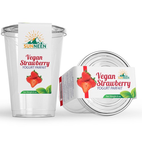 Design fresh/modern labels for new line of Vegan Yogurt Parfait Cups ...