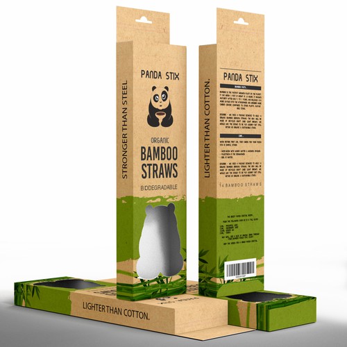 Create a catchy packaging design for our Eco & Organic Bamboo Drinking ...