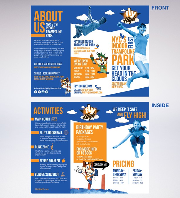 Create an Exciting Brochure for NYC's First Indoor Trampoline Park ...