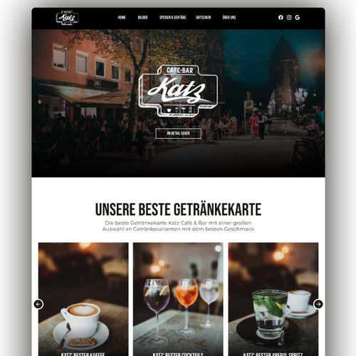 Designs | New website for a cafe and bar | Web page design contest