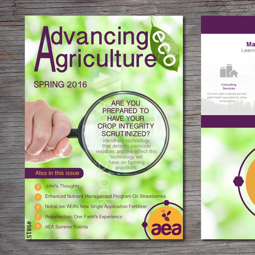 Create a sleek, corporate design for an agricultural newsletter ...