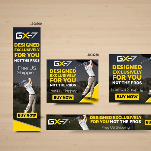 GX-7 Golf Club Image Ads for Google | Banner ad contest