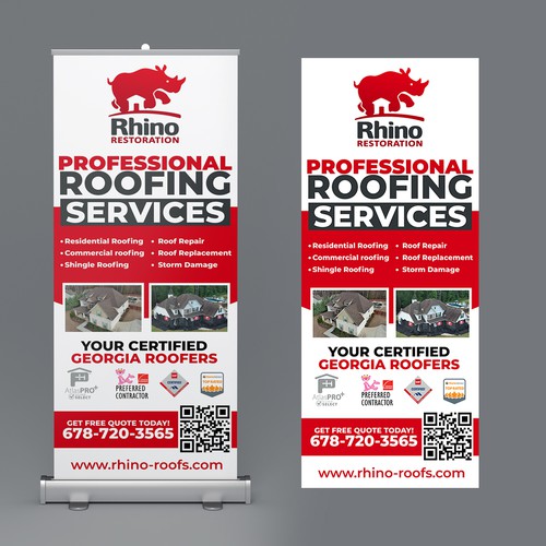 Designs | Rhino Restoration Trade show banner | Signage contest