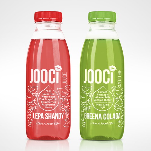 Create a Chic, Attractive and Wholesome product label for a Fresh Juice ...