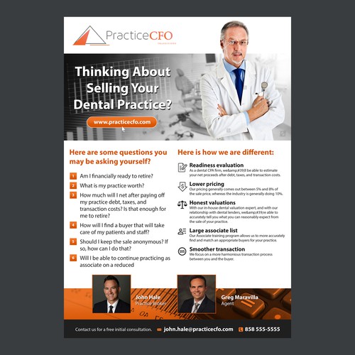 Designs | PracticeCFO Transitions Flyer | Postcard, flyer or print contest