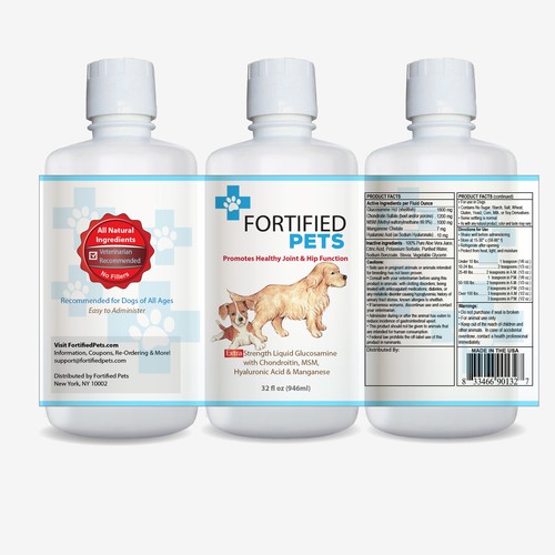 Design unique label for pet product; template and full details provided ...