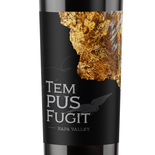 Designs | Tempus Fugit Wine Label | Product label contest