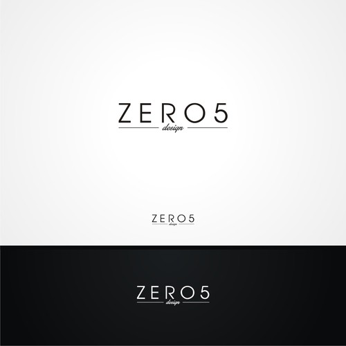 Create a logo for zero 5 design, modern, for webstore and on the parts ...