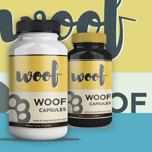 Designs | Woof Hemp Dog Capsules | Product label contest