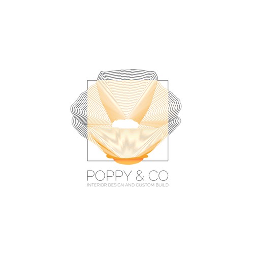 Design a beautiful poppy flower logo for interior designer and ...