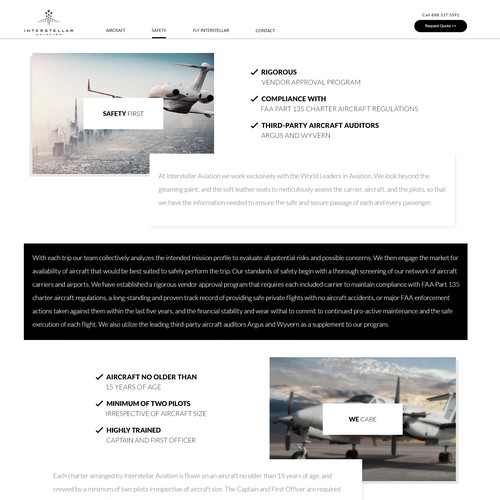 Designs | Celebrity Private Jet Company needs new website | Web page ...
