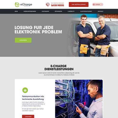 Designs | Gestalte eine neue Webseite für ein Elektro Unternehmen | Web ...