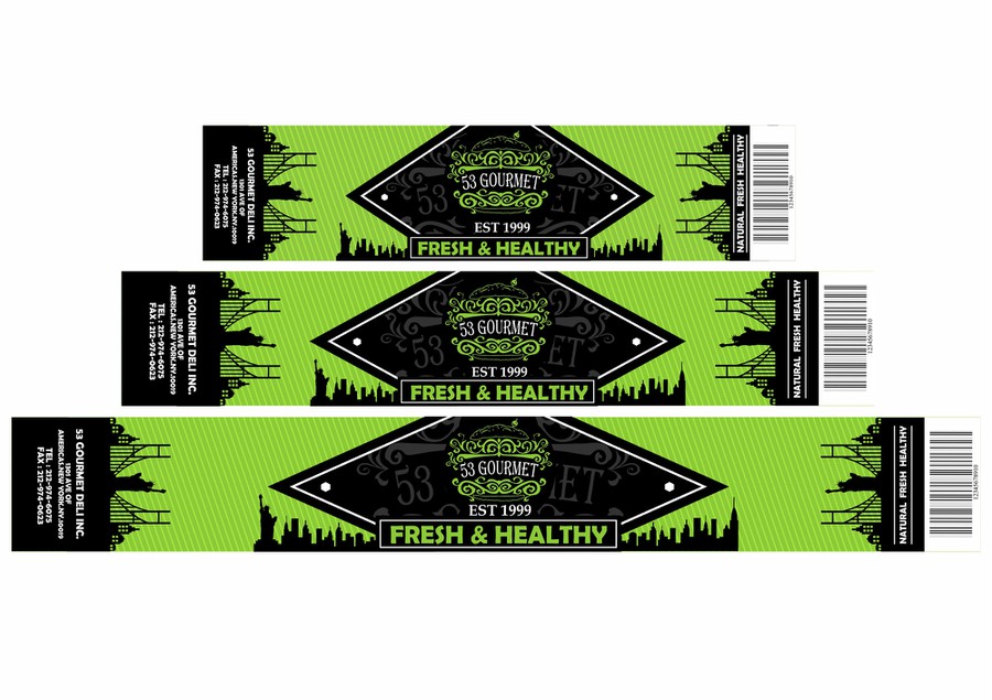 Premade grab & go Sandwich labels and Salad labels. | Product label contest