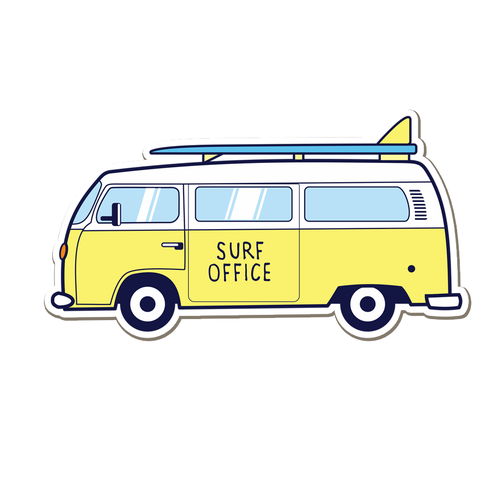 Fancy SURF stickers - shaka hand, vintage VW camper | Sticker contest