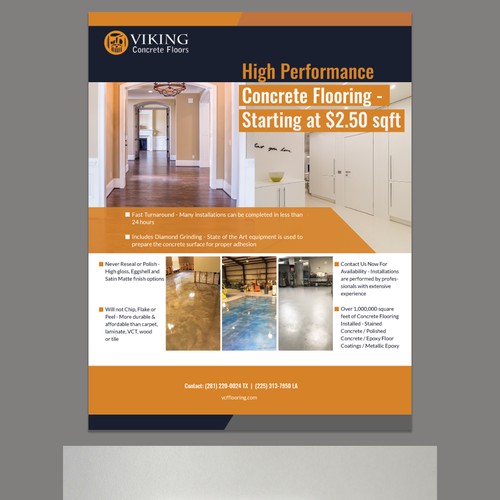 Create a captivating & impactful flyer for concrete flooring - many ...