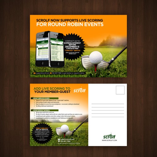 Live Golf Leaderboard Member-Guest Round Robin Postcard | Postcard ...