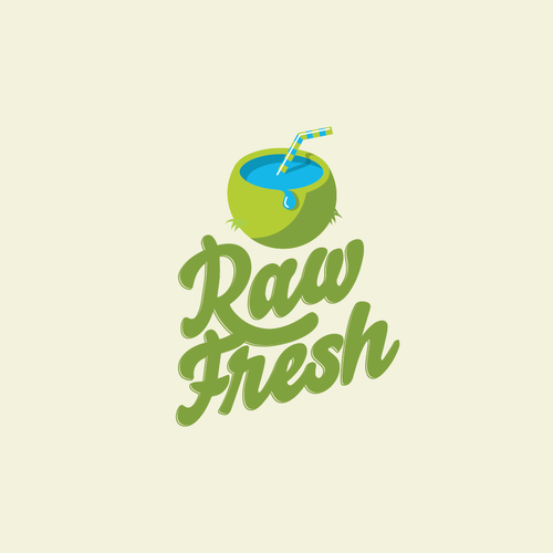 Raw Fresh Coconut Water Logo Design Contest | Logo design contest