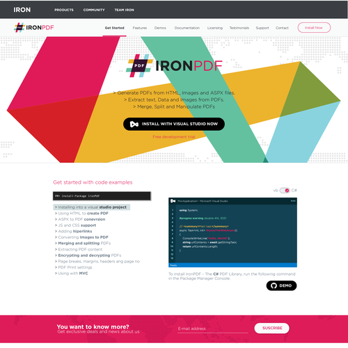 Iron Software. Can you design a vibrant bootstrap website for our ...