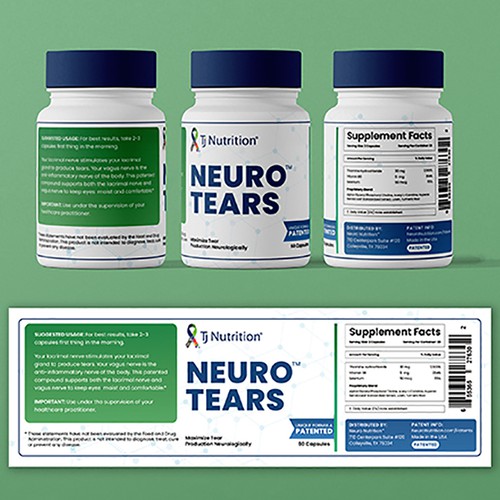 Designs | Supplement label for exciting newly patented product ...