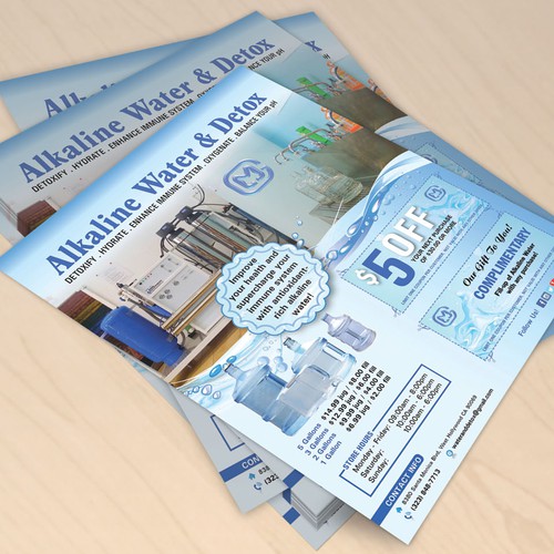 New Alkaline Water store flyer | Postcard, flyer or print contest