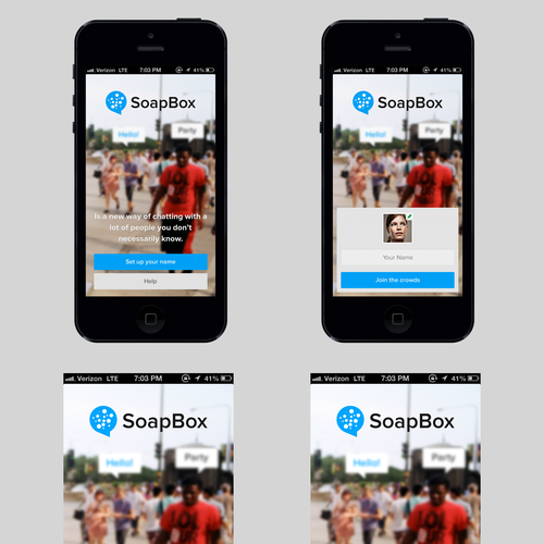 mobile app design required for group chatting app | App design contest