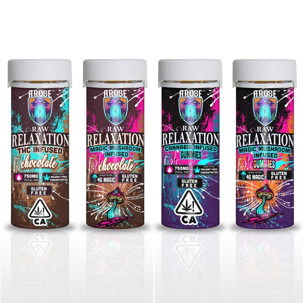 A sleek vapor-wave packaging design for a psychedelic mushroom brand ...