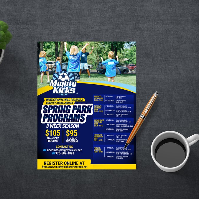 Youth soccer program needs attention grabbing flyer | Postcard, flyer ...