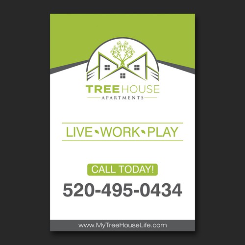 Designs | Treehouse Apartments Banner | Signage contest