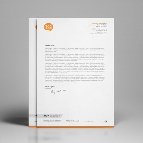 Striking A4 Letterhead | Stationery contest