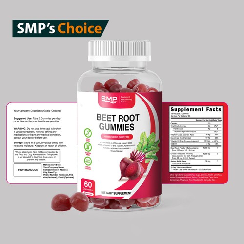 Designs | ⭐ Design a Product Label For Beet Root Gummies That Sticks ...