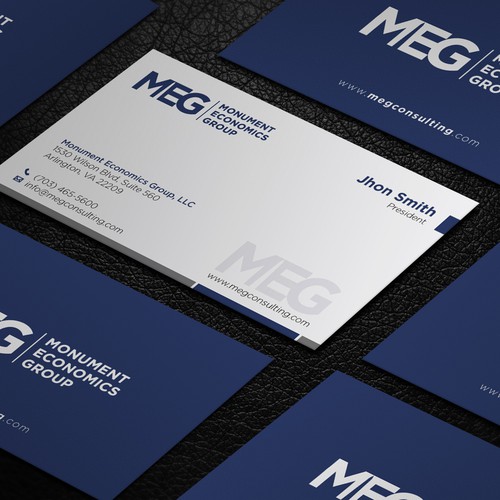 Professional and modern business card template for economic consulting ...