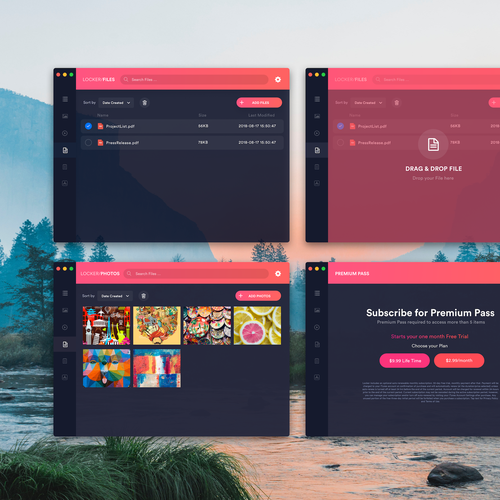 Design a beautiful "Dark-mode" UI for simple Mac app | App design contest